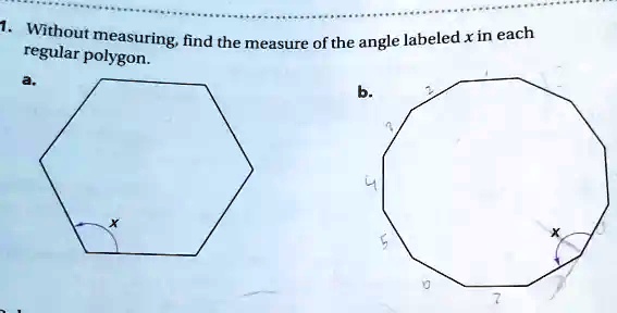 without measuring find the measure of the angle labeled x in each ...