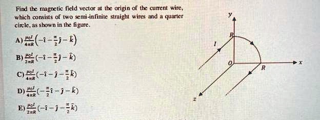 SOLVED: Text: Find the magnetic field vector at the origin of the ...