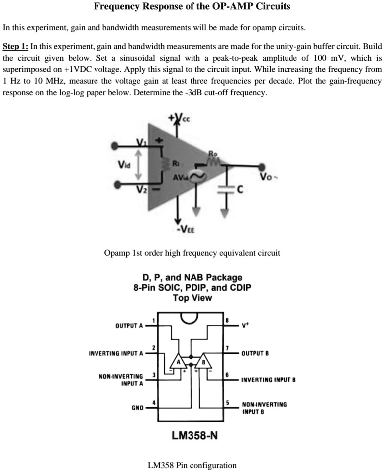SOLVED: Obtain ( vo ) for each of the op amp circuits. Frequency ...