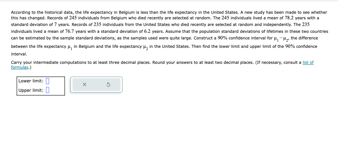 SOLVED: According to the historical data, the life expectancy in Belgium is less than the life ...