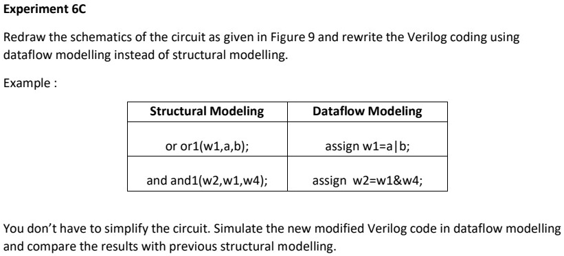 Solved Using Verilog Hdl Coding With Xilinx Ise Software Experiment 6c Redraw The Schematics Of