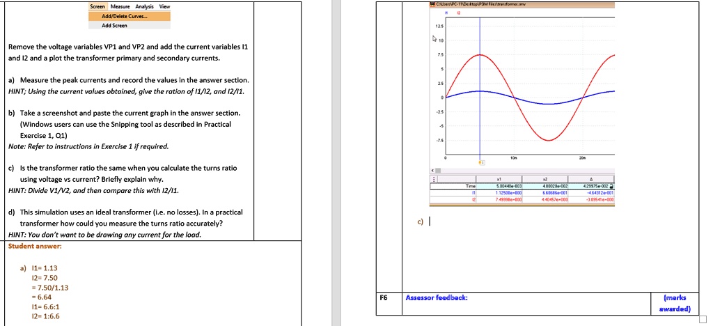 SOLVED: Screen Measure Analysis View Add/Delete Curves... Add Screen Remove the voltage ...