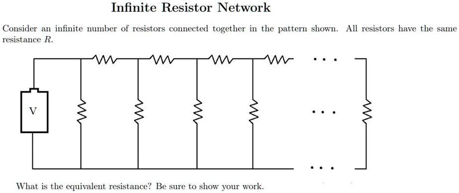 SOLVED: Infinite Resistor Network Consider an infinite number of ...