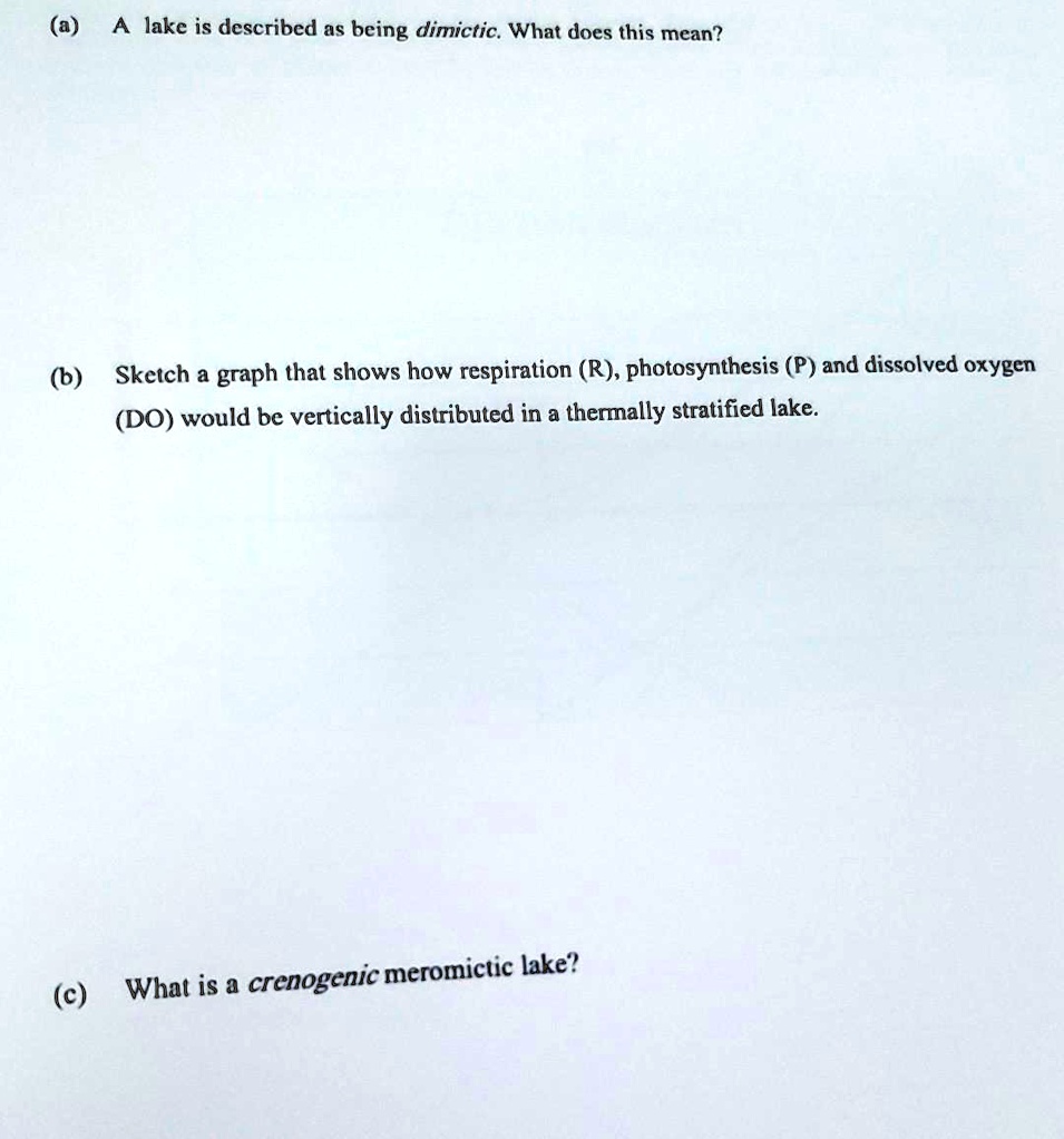 a lake is described as being dimictic what does this mean 6 sketch a ...