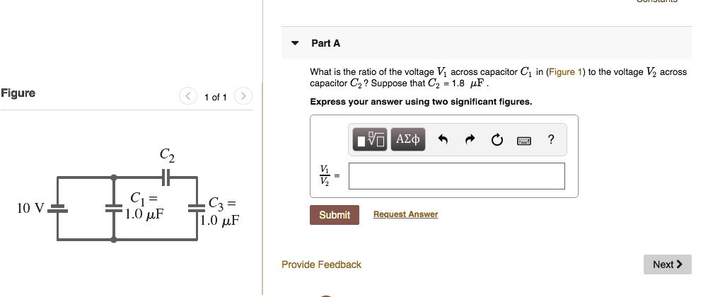 SOLVED: What is the ratio of the voltage Vi across capacitor C1 in Figure 1 to the voltage Vz ...