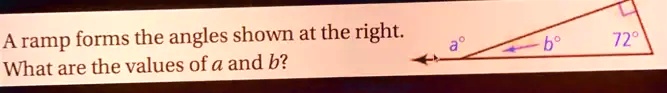 SOLVED: A ramp forms the angles shown at the right What are the values ...