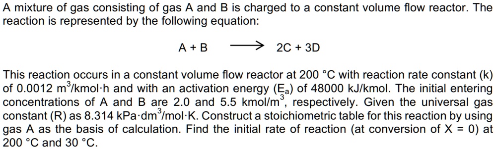 SOLVED: A mixture of gas consisting of gas A and B is charged to a ...