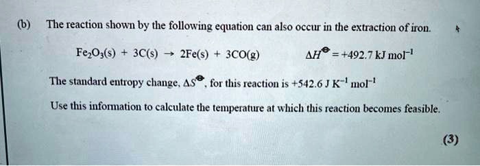 SOLVED: The reaction shown by the following equation can also occur in ...