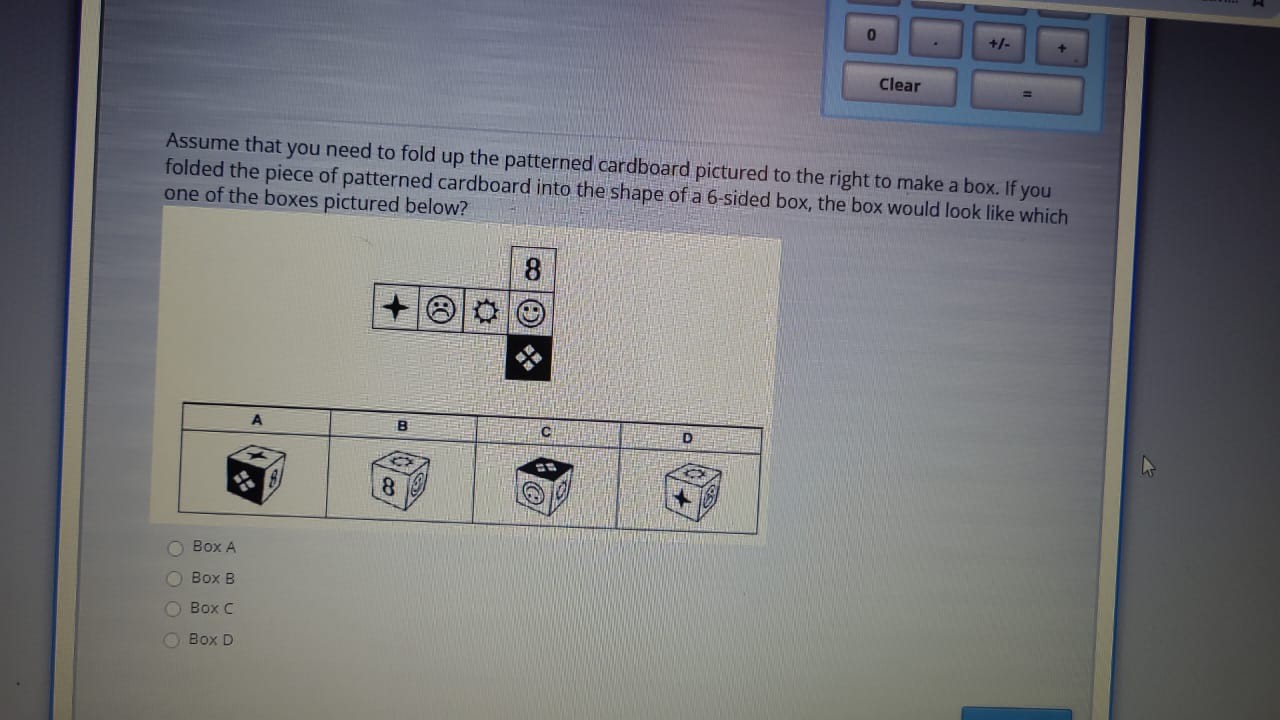 Assume that you need to fold up the patterned cardboard pictured to the ...