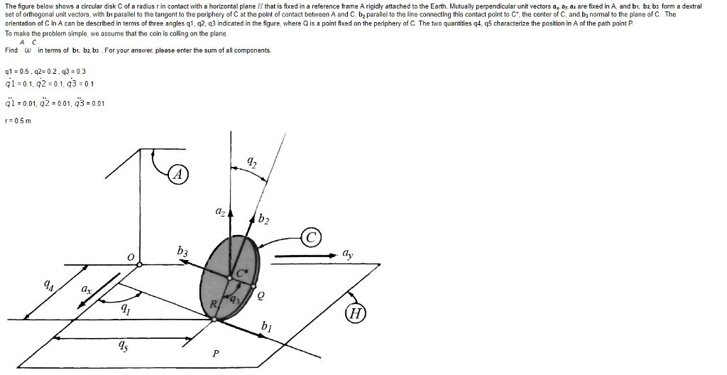 The figure below shows a circular disk C of a radius r in contact with ...