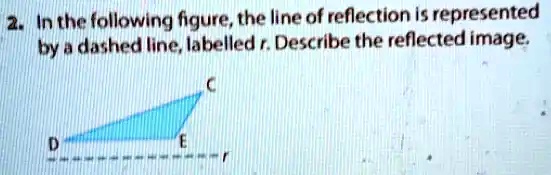 2. In the following figure, the line of reflection is represented by a ...