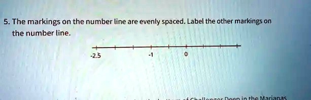 5. The markings on the number line are evenly spaced. Label the other ...