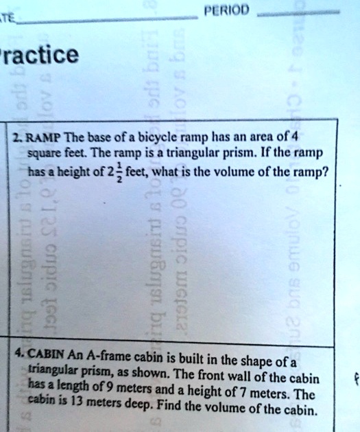 SOLVED: PlRiOn JtE ractice 1 X : 2 RAMP The base of a bicycle ramp has ...