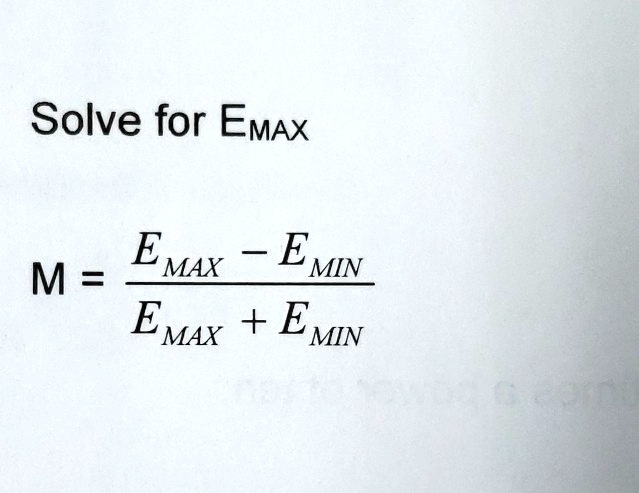 solve for emax e max e m min emax emin 33234