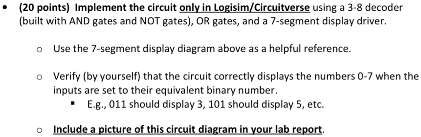 [GET ANSWER] • (20 points) Implement the circuit only in Logisim ...