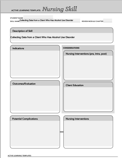 please fill out the ati nursing skills template collecting data from a ...