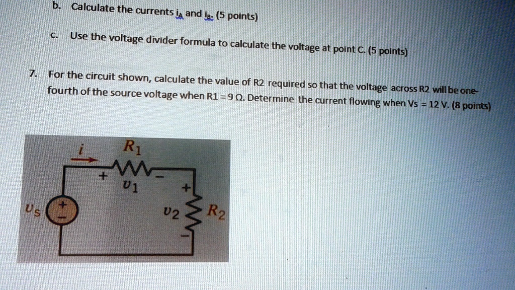 SOLVED: For the circuit shown, calculate the value of R2 required so ... SOLVED: For the circuit shown, calculate the value of R2 required so ...