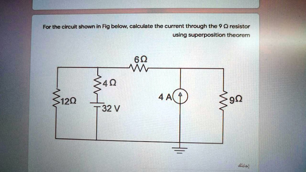 For The Circuit Shown In Fig Below Calculate The Current Through The 9