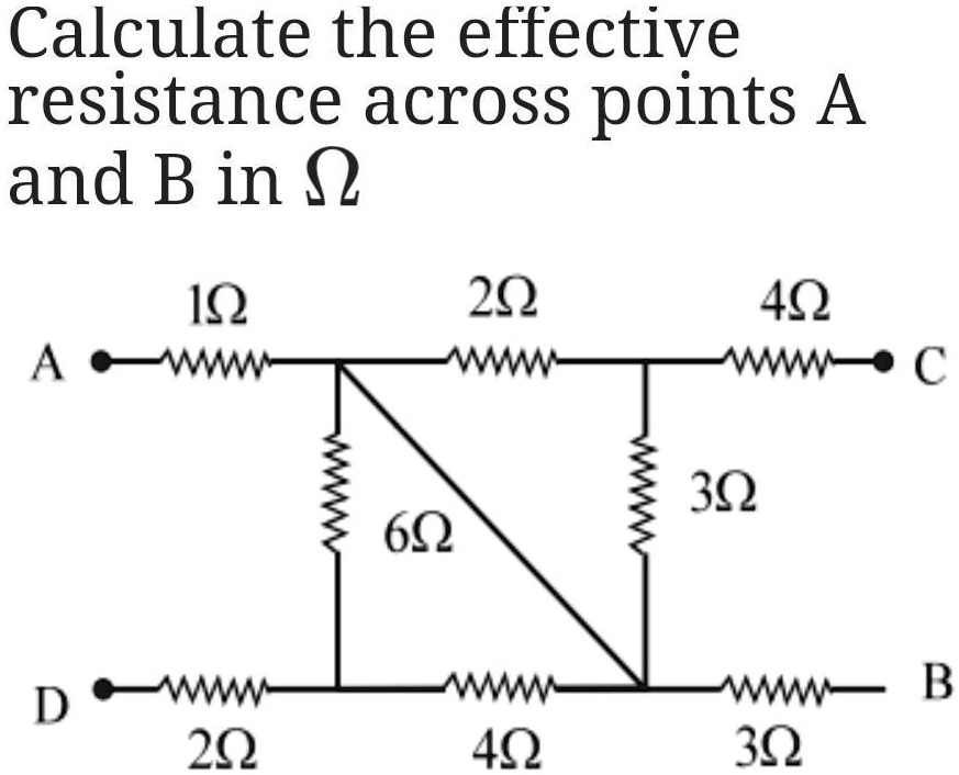 SOLVED: 'Calculate the effective resistance across points A and B.' SOLVED: 'Calculate the effective resistance across points A and B.'