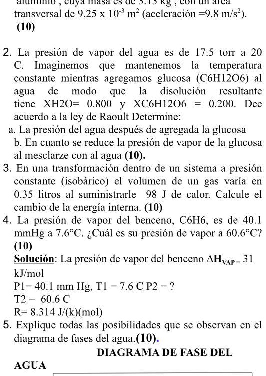 SOLVED: Termodinamica Solucionar esos problemas aIUIIIIIIIO cuyd Illdsd ...