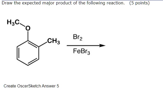 SOLVED: Draw the expected major product of the following reaction: H3C- Br2 FeBr3 CH3 Create a ...