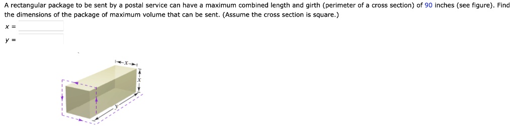rectangular package to be sent by postal service can have maximum ...