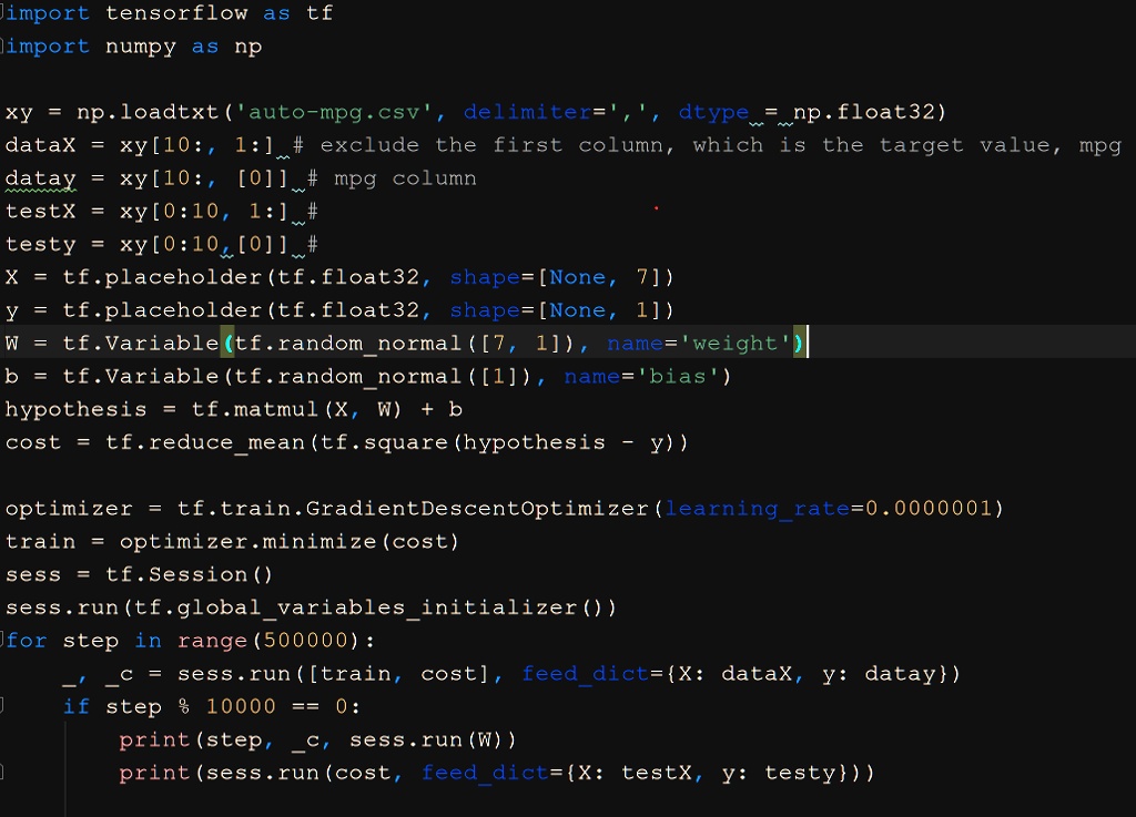 Solved Perform 10 Fold Cross Validation With Auto Mpg Data Using Linear Regression Estimate A