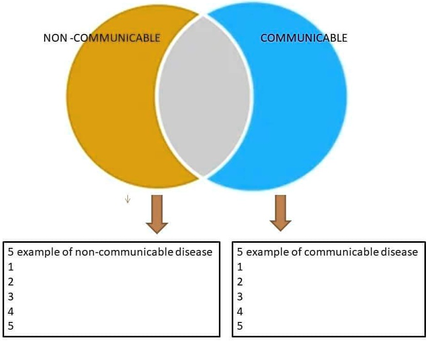 5 example of non communicable and 5 example of communicable non ...