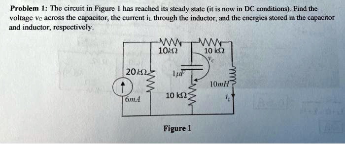 SOLVED: Problem I: The circuit in Figure has reached its steady state (it is now in DC ...