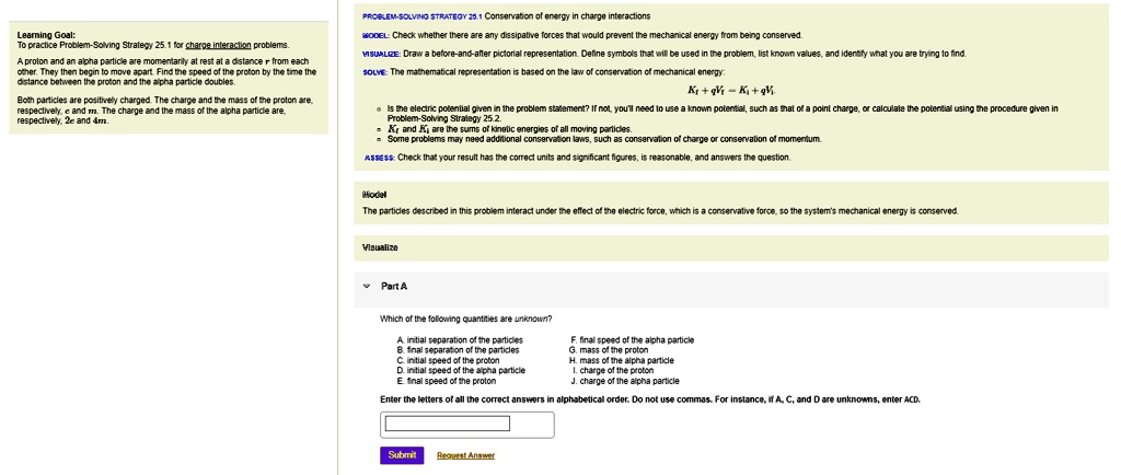 texts problem solving strategy 25 conservation of energy in charge interactions learning goal to ...