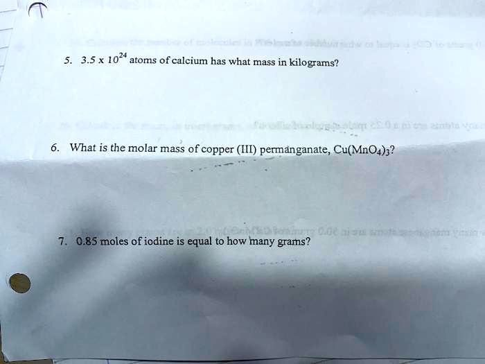 SOLVED: 3.5 x 1024 atoms of calcium has what mass in kilograms? What is ...