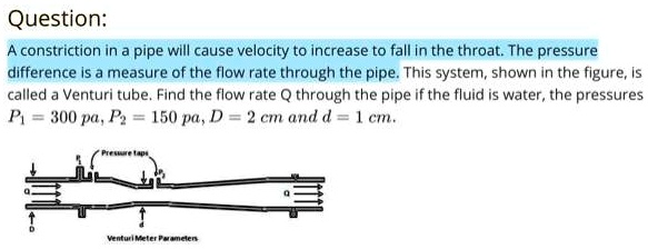 SOLVED: 1.) Is the Q on the left have the same flow rate as the Q on ...
