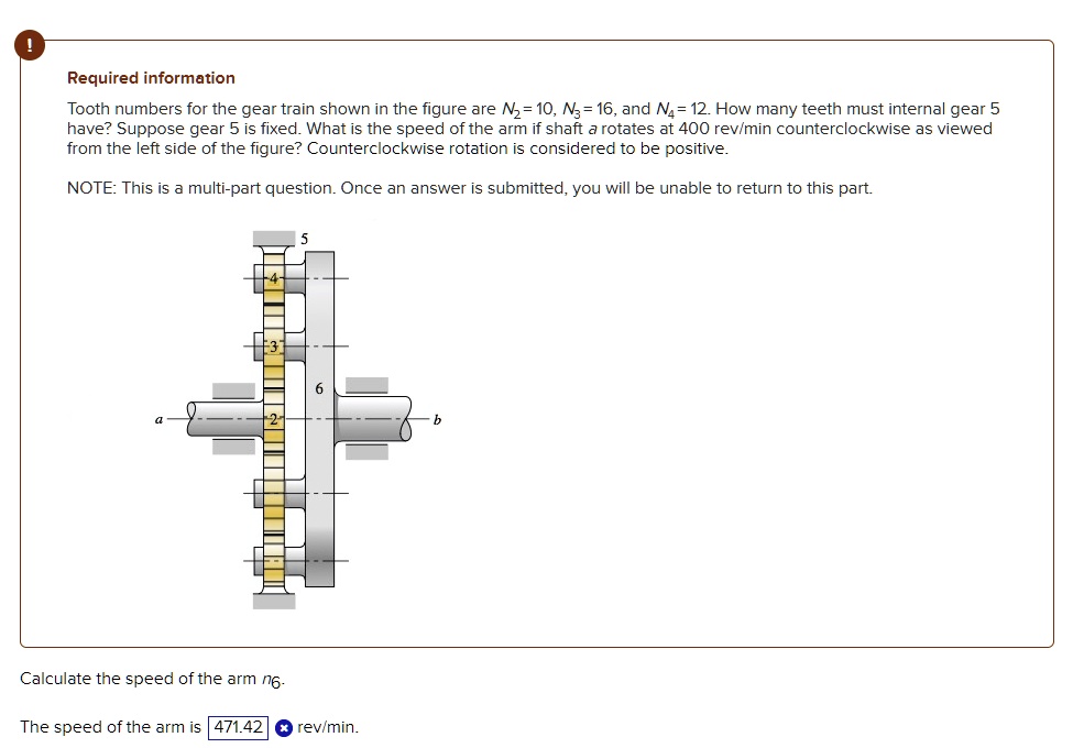 SOLVED: Required information: Tooth numbers for the gear train shown in ...