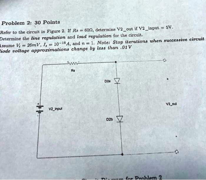 SOLVED: Texts: Problem 2: 30 Points Refer to the circuit in Figure 2. If Rs = 60Ω, determine ...