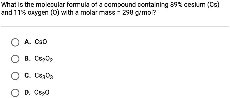 SOLVED: HELP PLEASE I LOVE YOU YOU'RE THE BEST :) What is the molecular ...