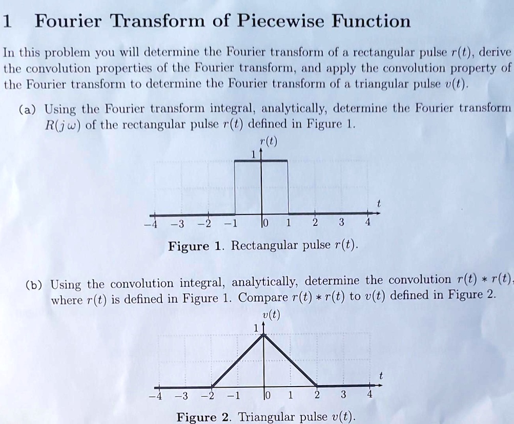 SOLVED: Fourier Transform of Piecewise Function In this problem, you will determine the Fourier ...