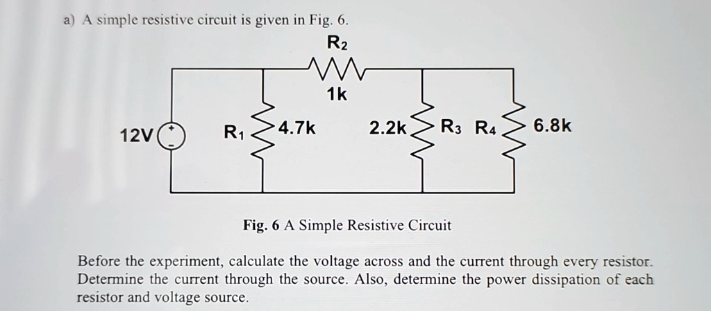 a a simple resistive circuit is given in fig 6 r2 m 1k 12v r1 47k 22k r3 r4 68k fig 6 a simple ...