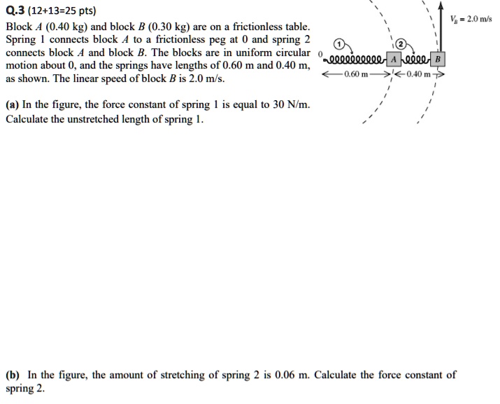 03 1213 25 pts block a 040 kg and block b 030 kg are on frictionless ...