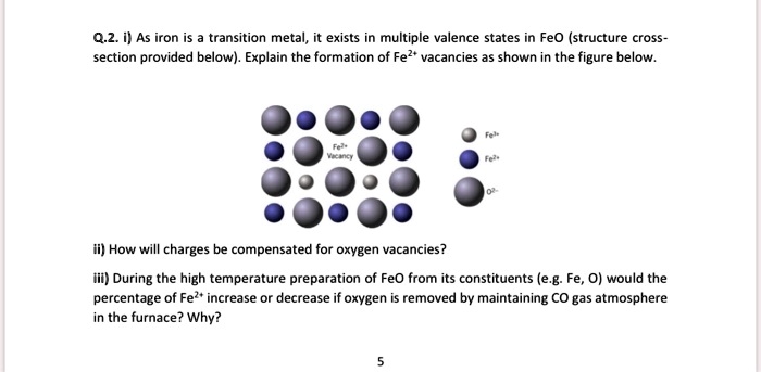 Q.2. i) As iron is a transition metal, it exists in multiple valence ...