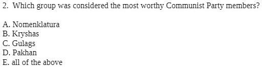 SOLVED: Which group was considered the most worthy Communist Party ...