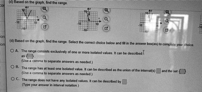 0 based on the graph iind ihe range kka based on the graph fnd the ...