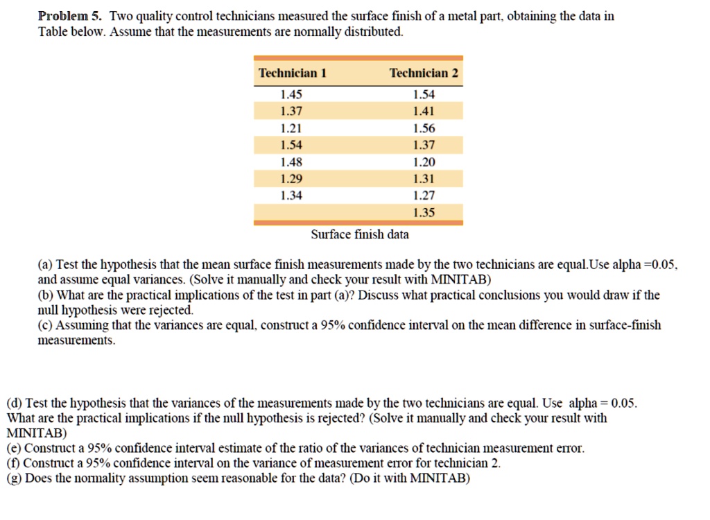 SOLVED: Pls explain as detailed as possible and use Minitab aswell, thank you very much. Problem ...