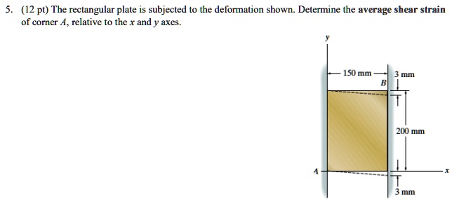 5. (12 pt) The rectangular plate is subjected to the...
