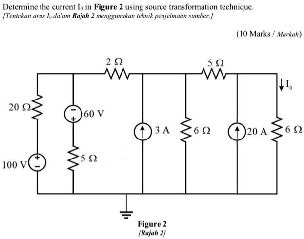 SOLVED: Determine the current Io in Figure 2 using source ... SOLVED: Determine the current Io in Figure 2 using source ...