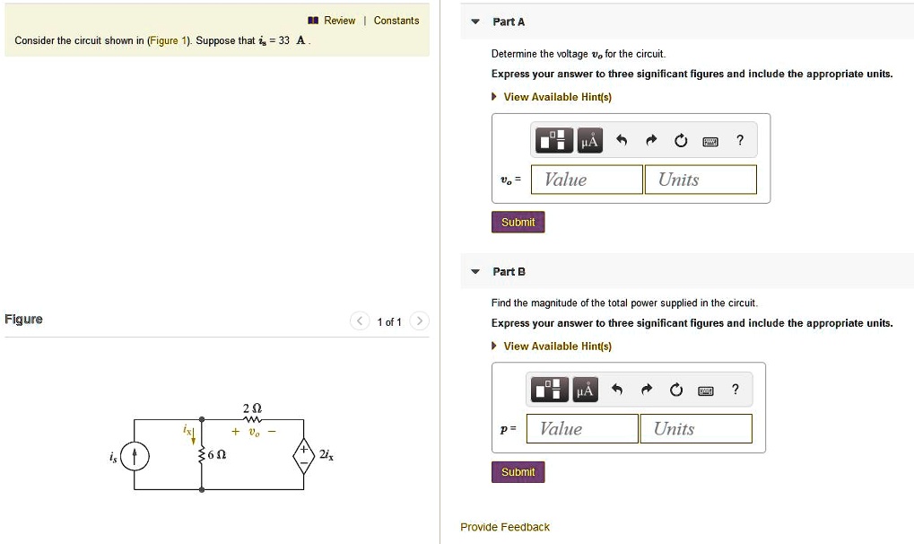 Review Constants Part A Consider the circuit shown in (Figure 1 ...