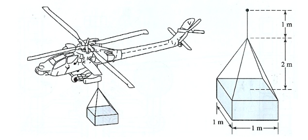the helicopter is trying to carry an object with a mass of 250 kg the ...