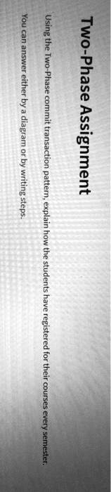 SOLVED: You can answer either by a diagram or by writing steps. Two ...
