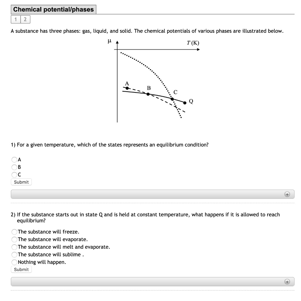chemical potentiallphases a substance has three phases gas liquid and ...