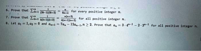 SOLVED: Prove that EE! 7-172) for every positive integer Prove that uln+Ji 5 ,777486+z) S(n+!Xo+ ...
