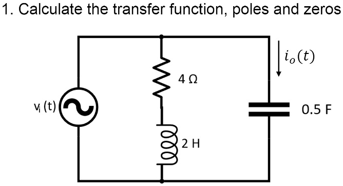 SOLVED: Calculate the transfer function, poles and zeros. 1. Calculate the transfer function ...